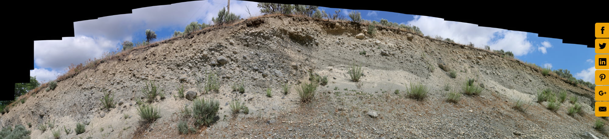 Foreset beds in gravel dune complex near Soap Lake