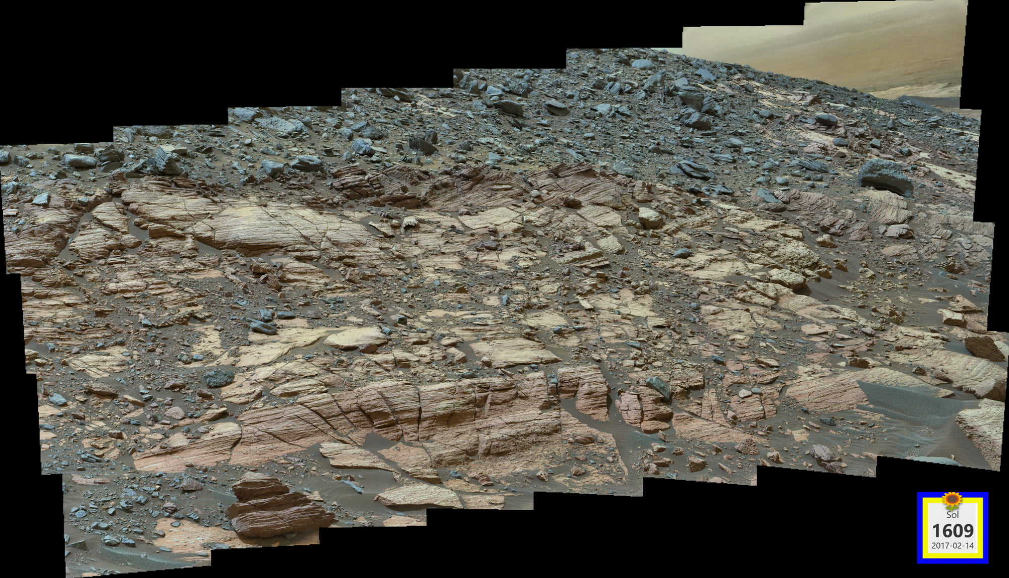 Mars Curiosity rover sol 1609MR