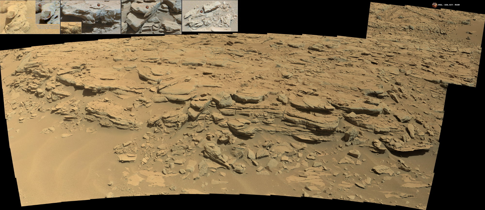 MSL SOL 601 RAW - MARS INSECT NEST - ArtAlienTV-Gigapans