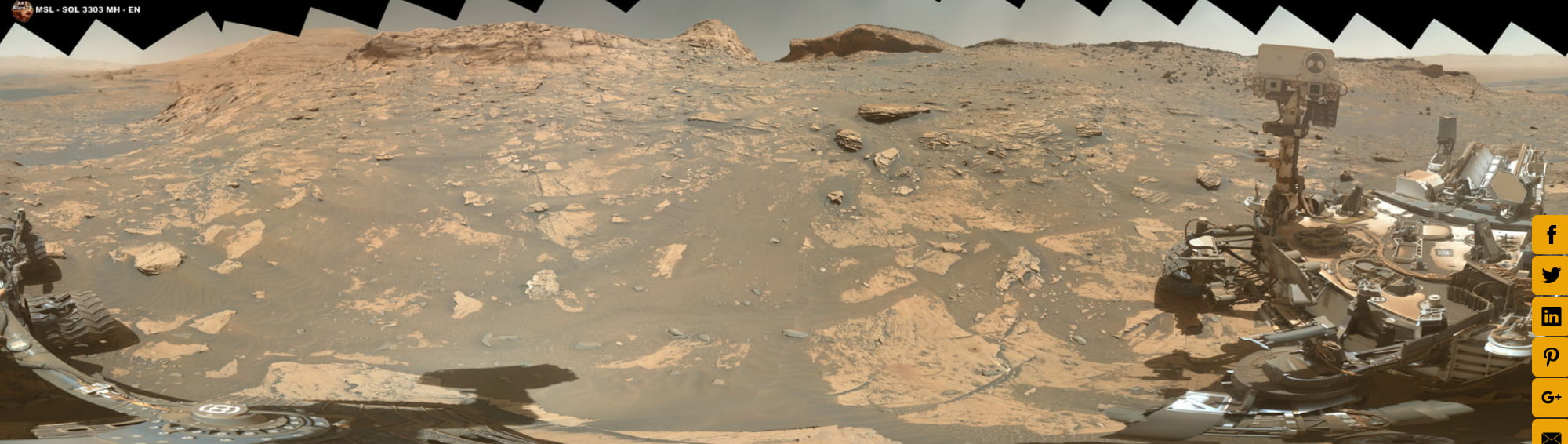 MSL SOL 3303 MH (EN) Dusty Battered Curiosity Selfie - Mars Aries ...