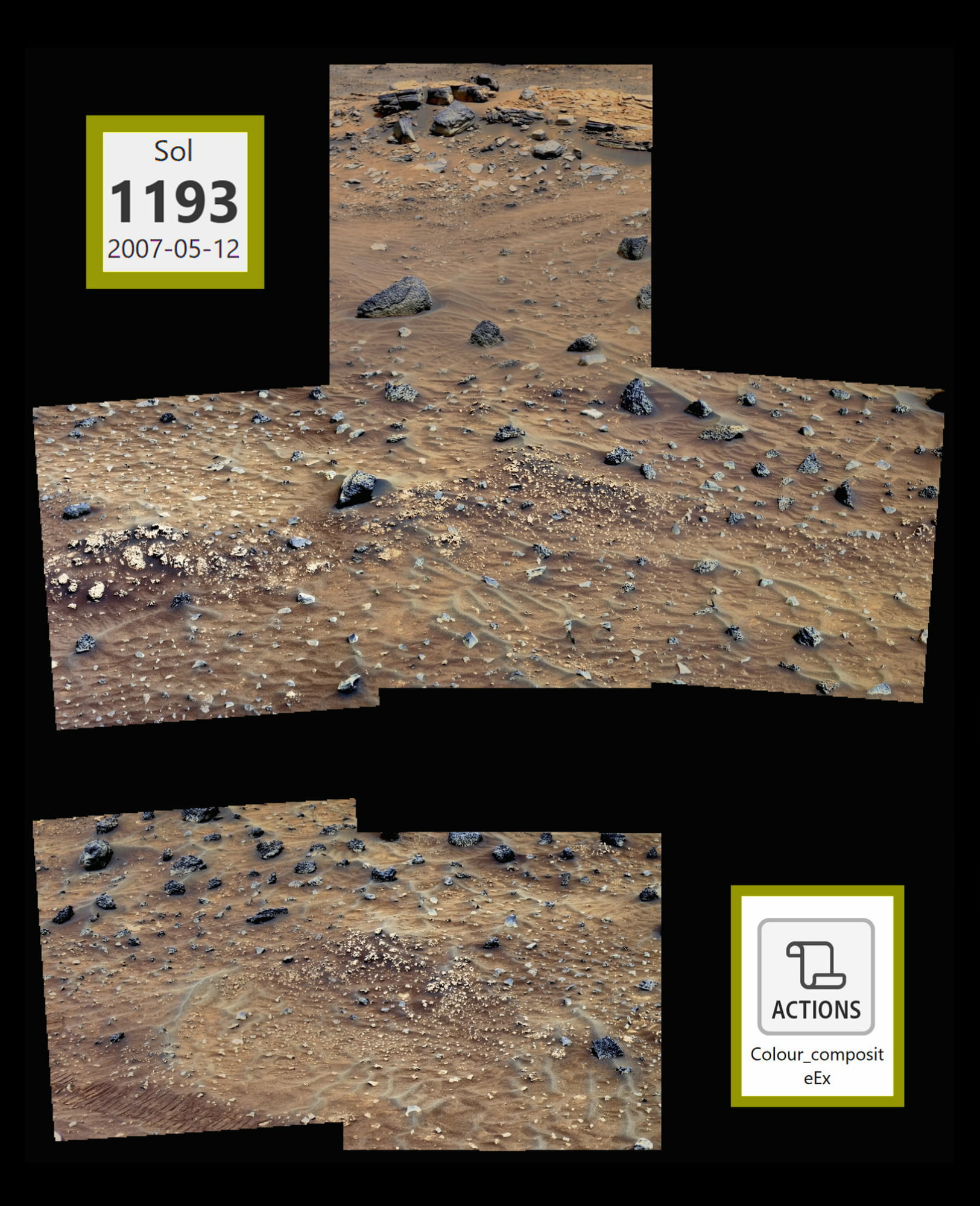 Spirit rover sol 1193 ~ 18 images