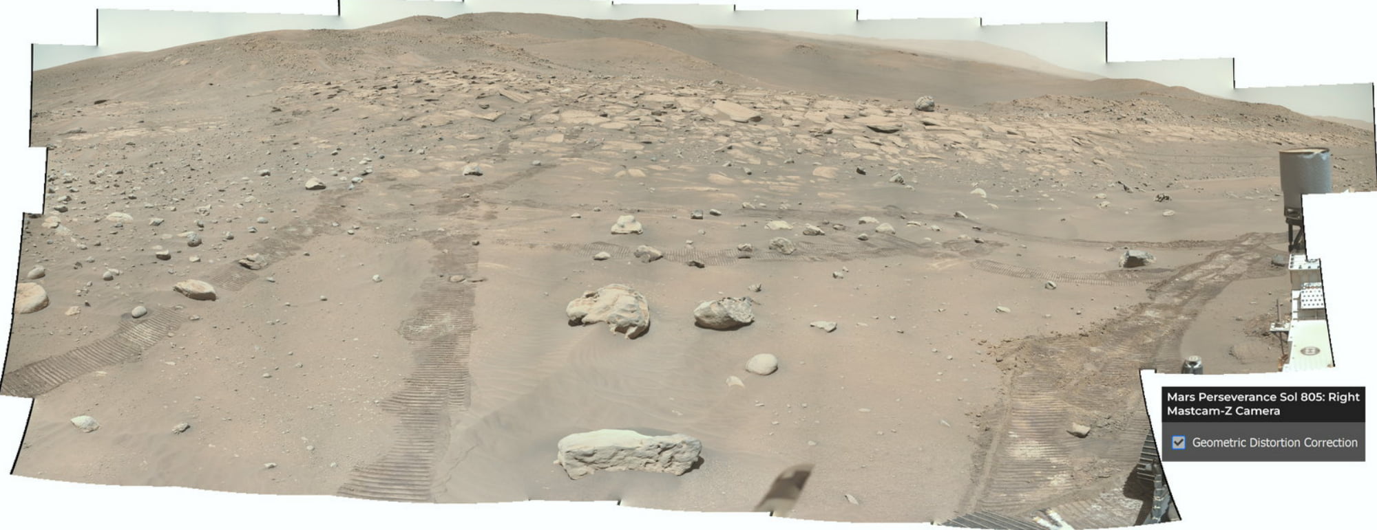Mars Perseverance Sol 805 Panorama