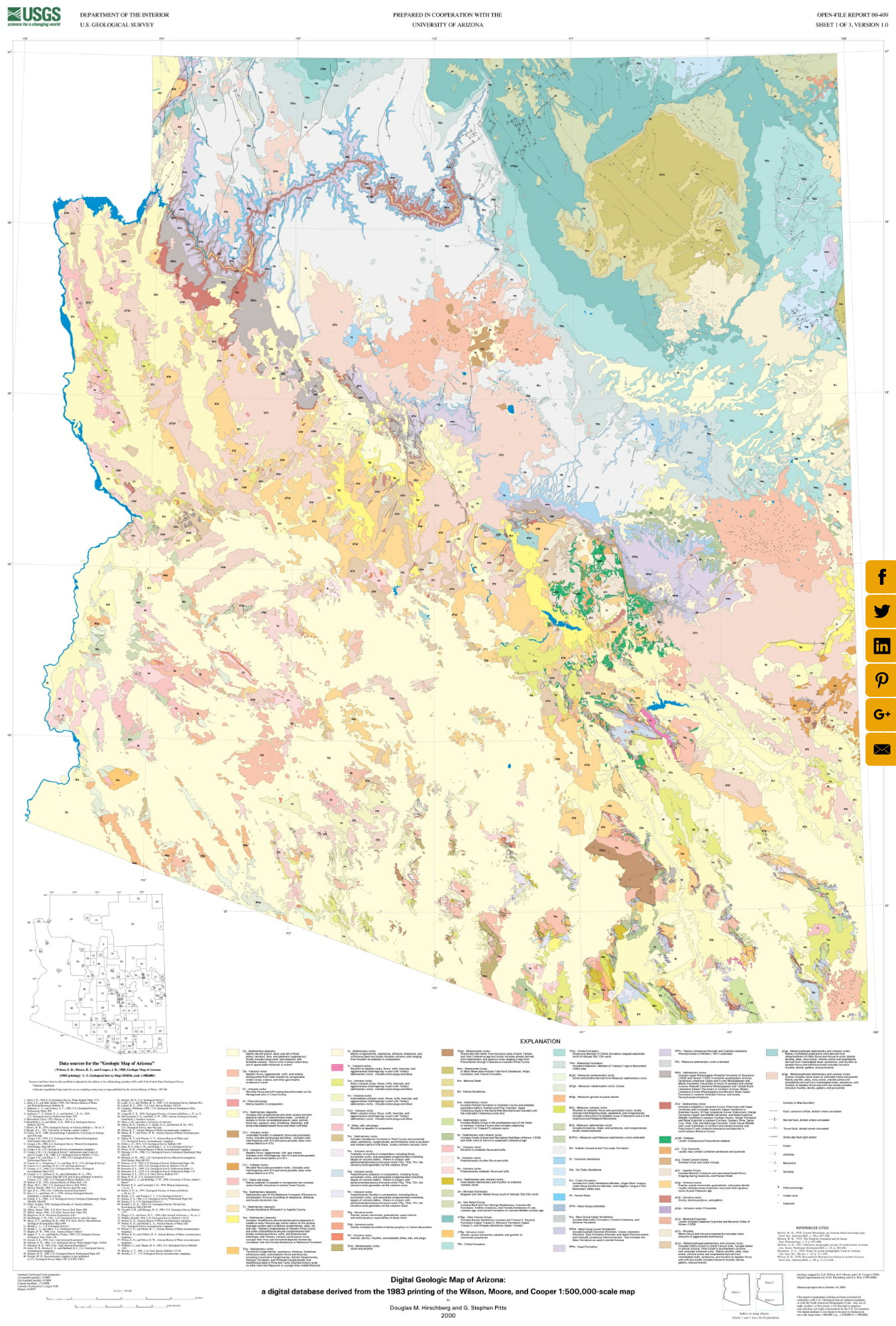 Geologic map of Arizona