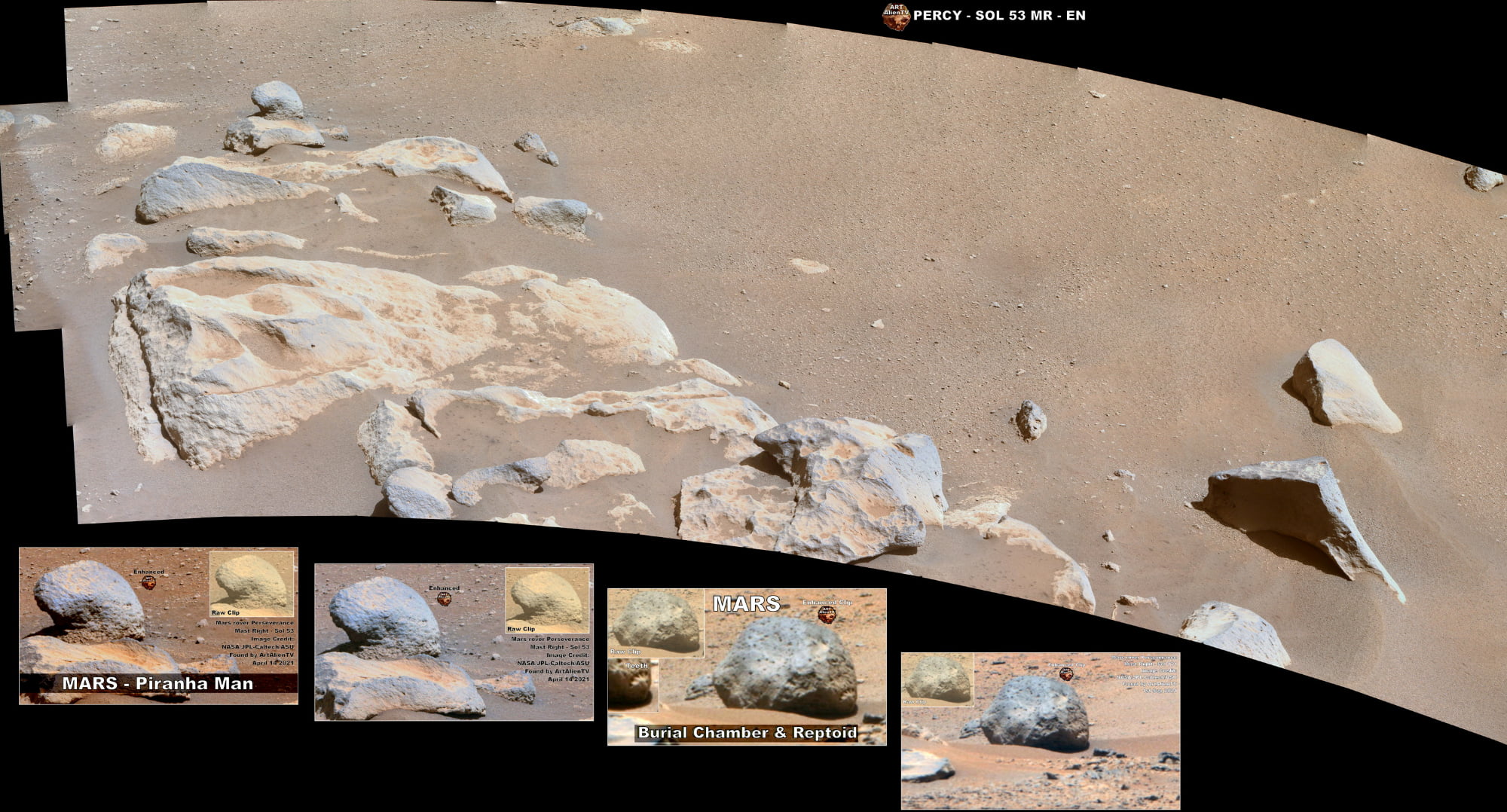 Perseverance SOL 53 MR (EN 1)MARS ET Remains ! Piranha Man. ArtAlienTV ...