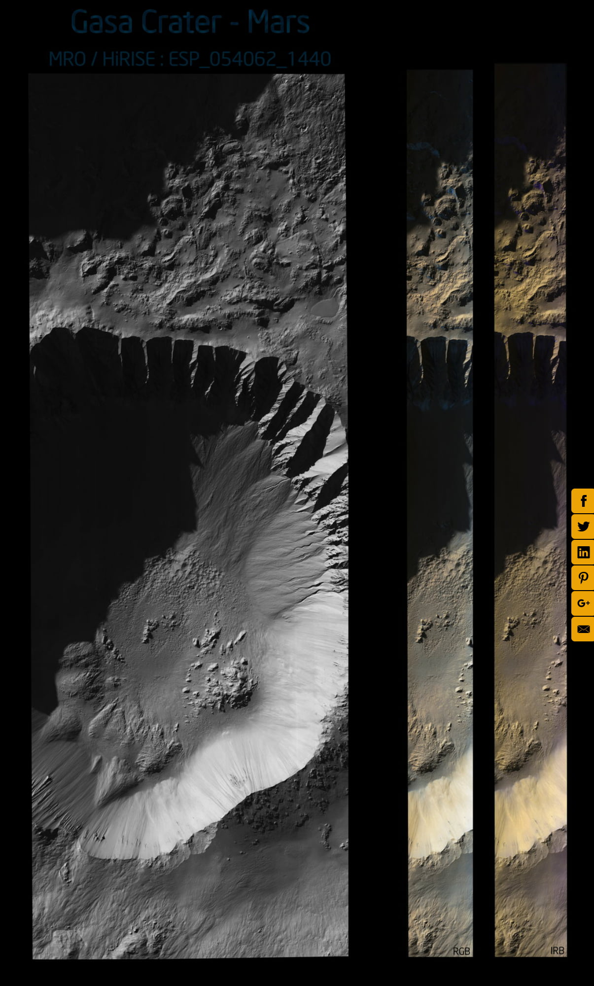 HiRISE ESP_054062_1440 Gasa Crater - Mars (RED-RGB-IRB) best