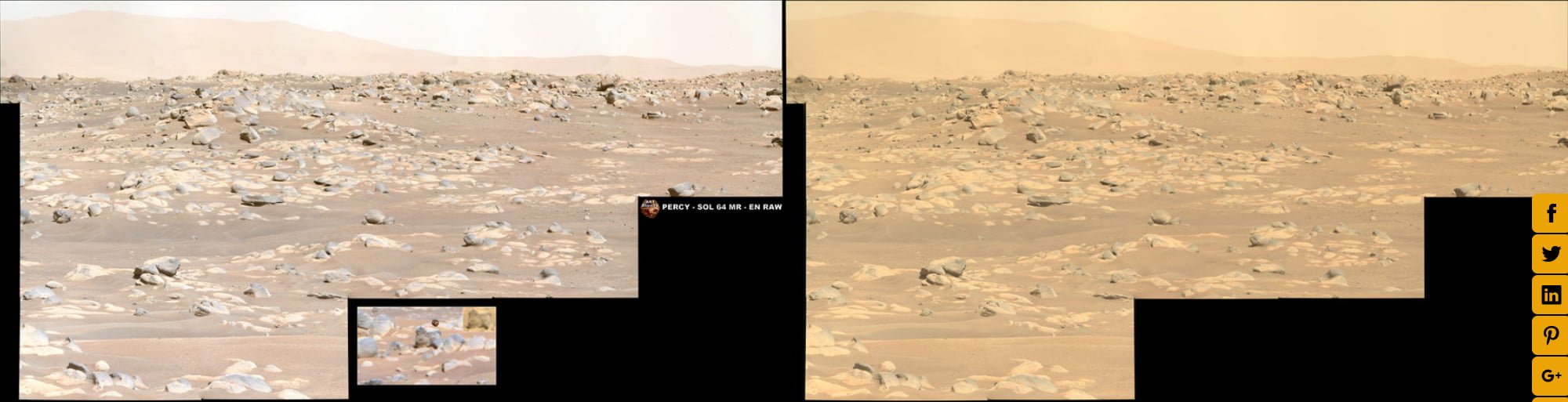 Perseverance SOL 64 MR (EN RAW) Small Statue - ArtAlienTV-Gigapans