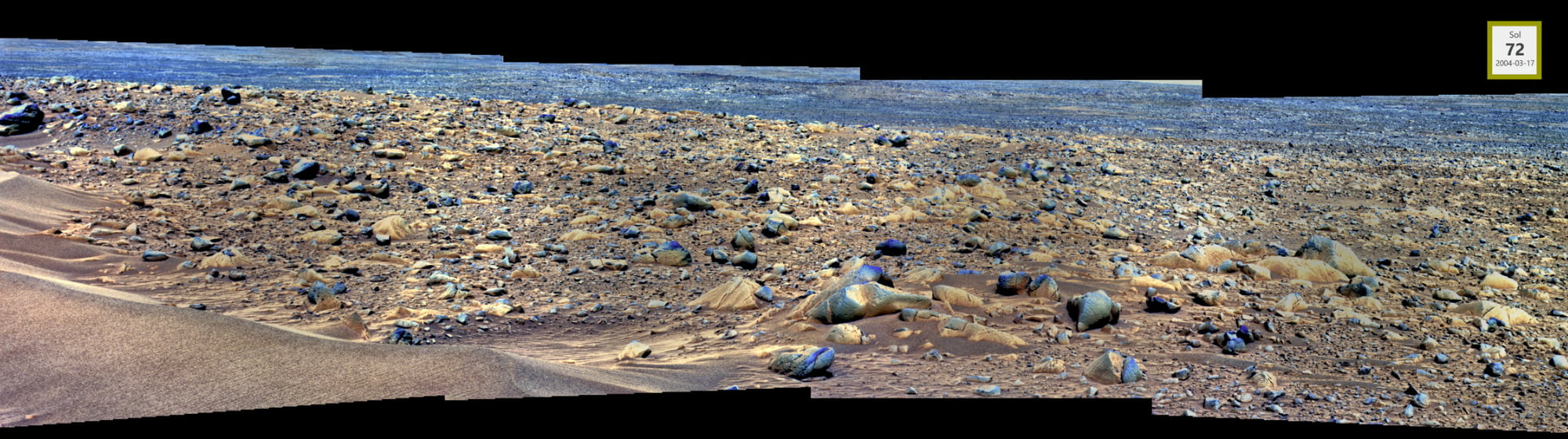 Mars Spirit rover sol 72- ~ 12 images
