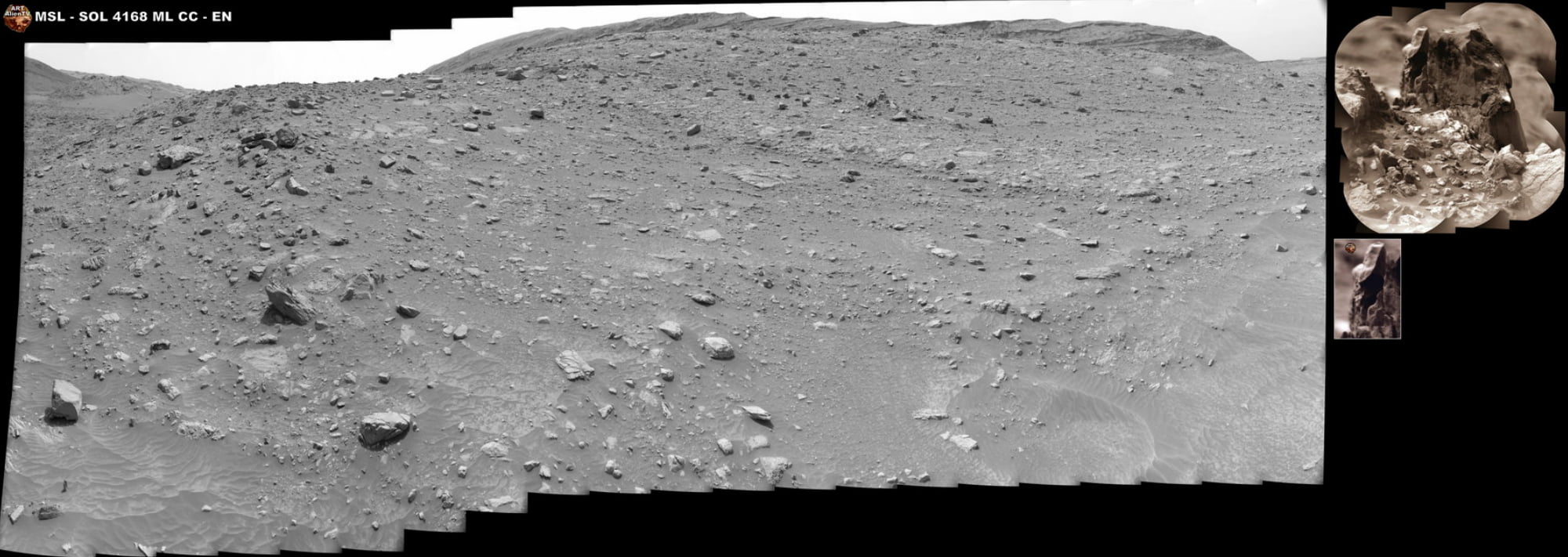 MSL SOL 4168 ML CC (EN 1) Lower Dragon Ridge - ArtAlienTV-Gigapans