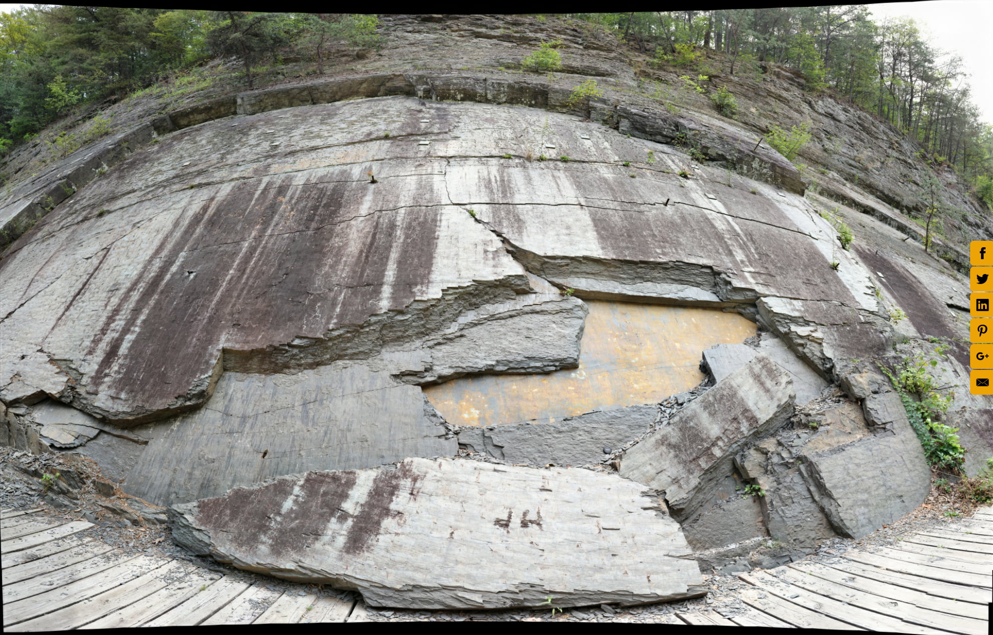 Slabs of Brallier Formation shale, Paw Paw Tunnel
