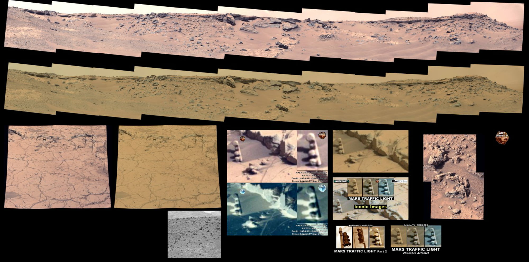 MSL SOL 753 ML MR (EN RAW 1B) The Mars traffic Light - ArtAlienTV-Gigapans
