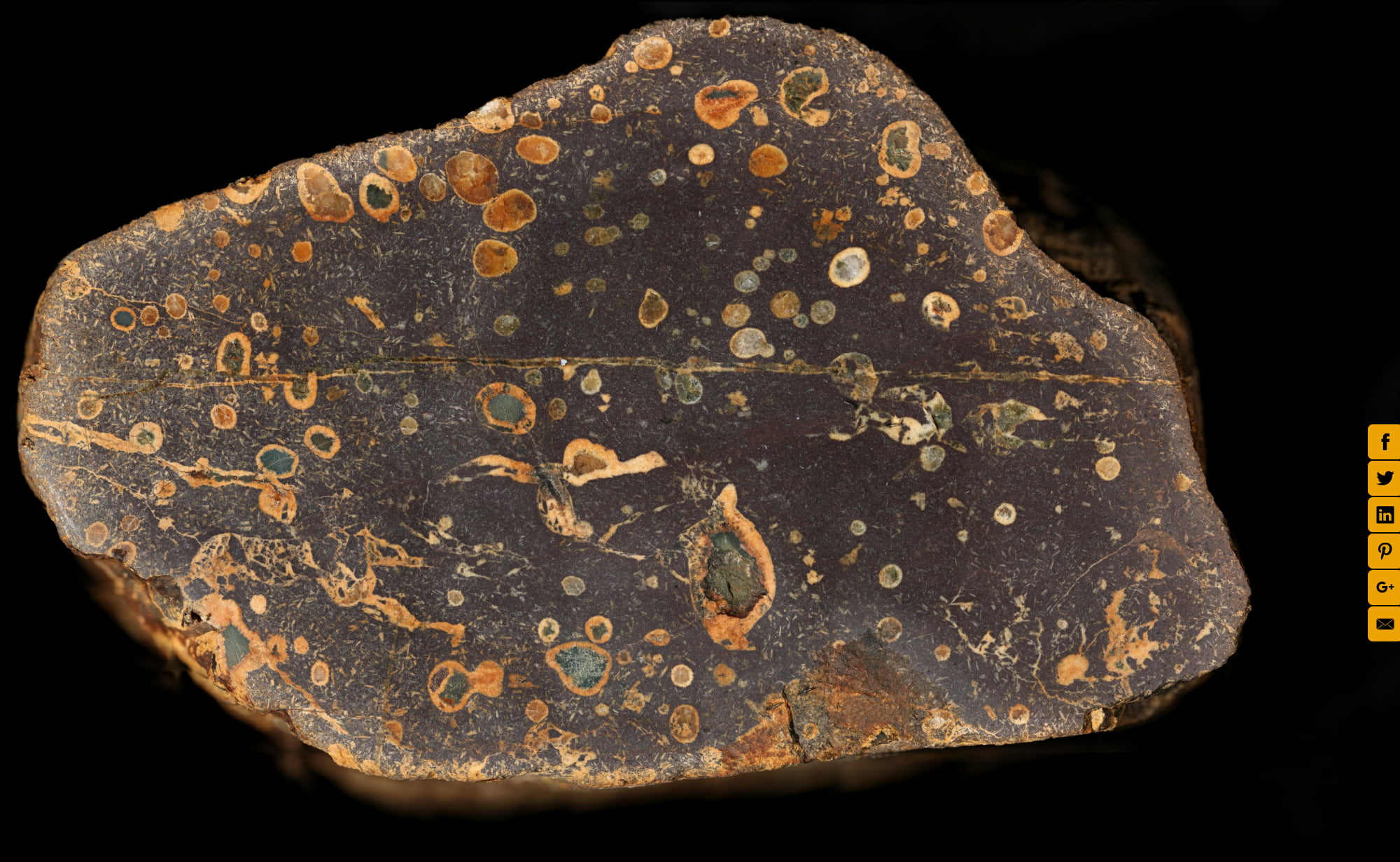 Amygdules in Catoctin Formation meta-basalt