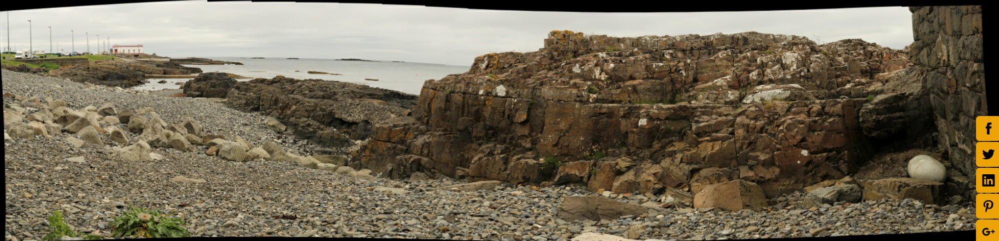 Portrush: hornfels (contact metamorphosed Lias shale) above Portrush ...