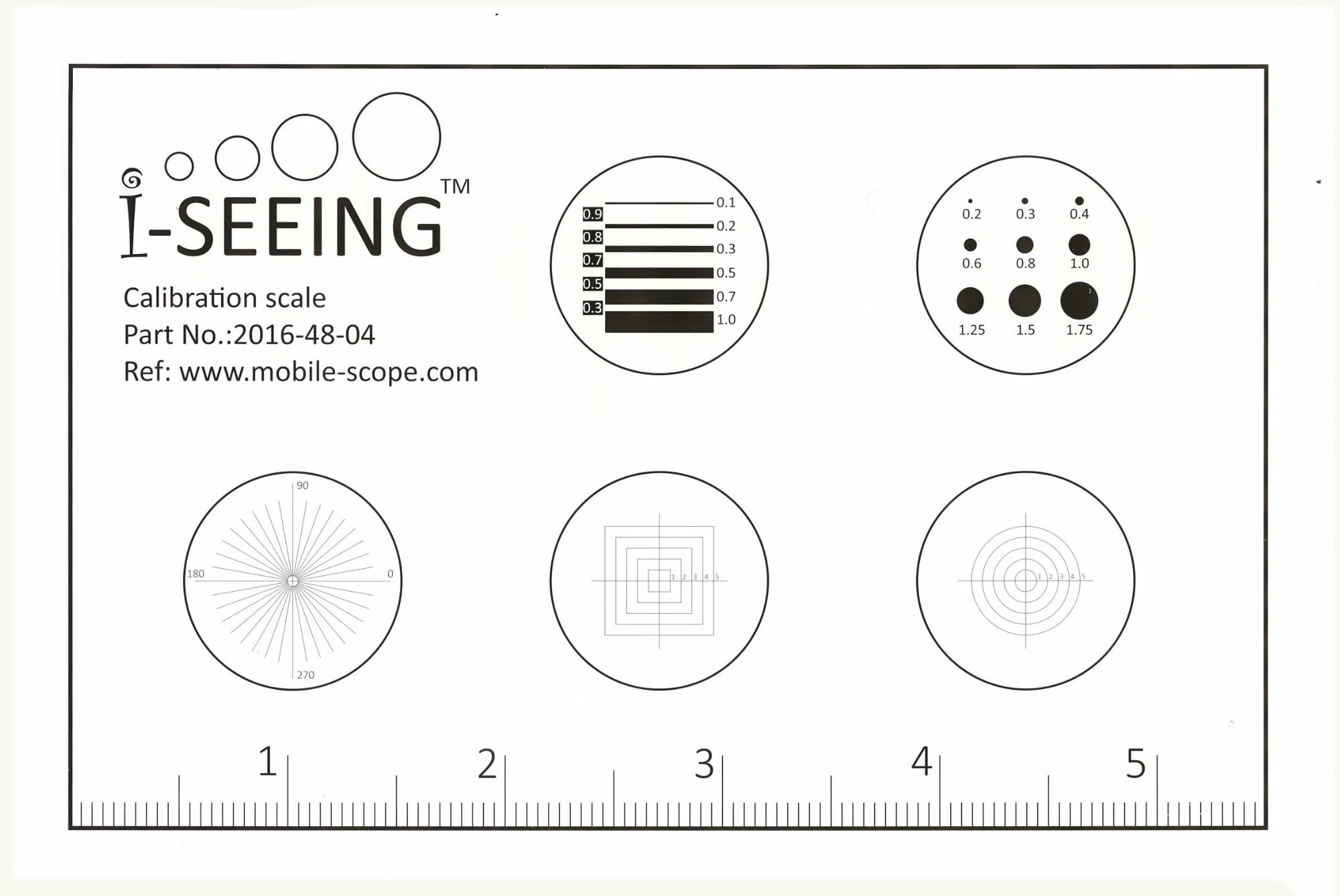 I-Seeing Calibration Chart