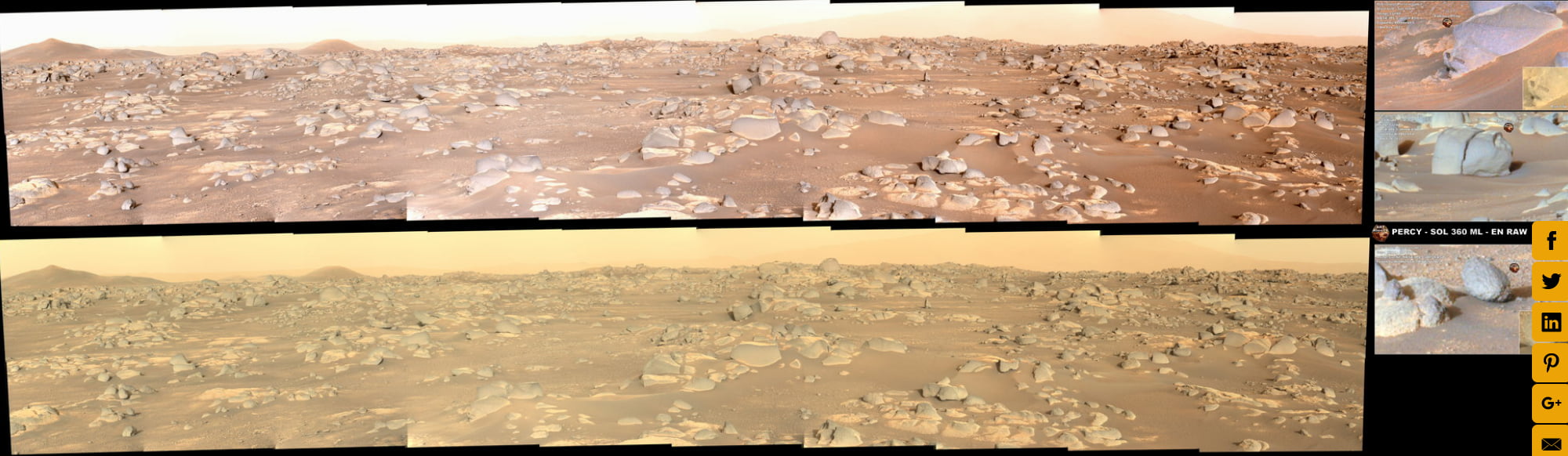 Perseverance SOL 360 ML (EN RAW) Mars Sculptures - ArtAlienTV-Gigapans