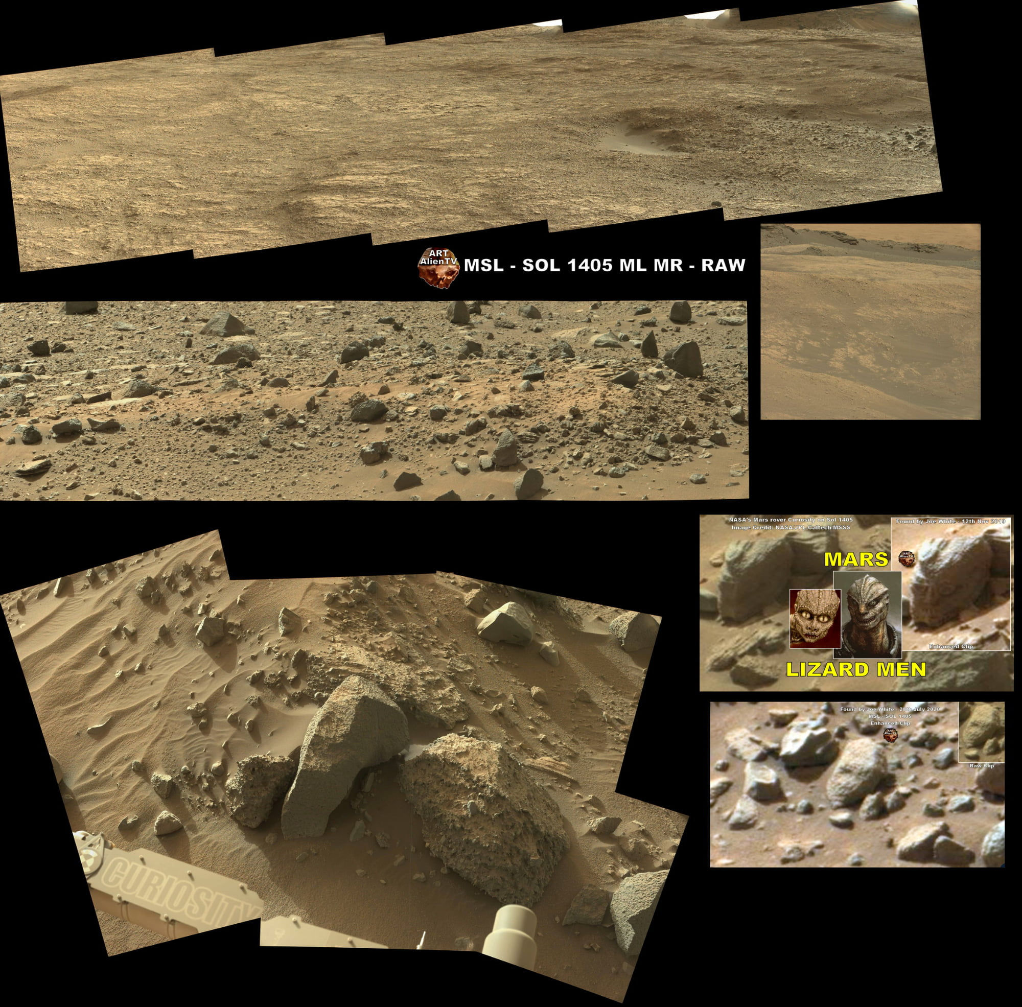 MSL SOL 1405 ML MR (RAW 50) Lizard Man Skull - ArtAlienTV-Gigapans