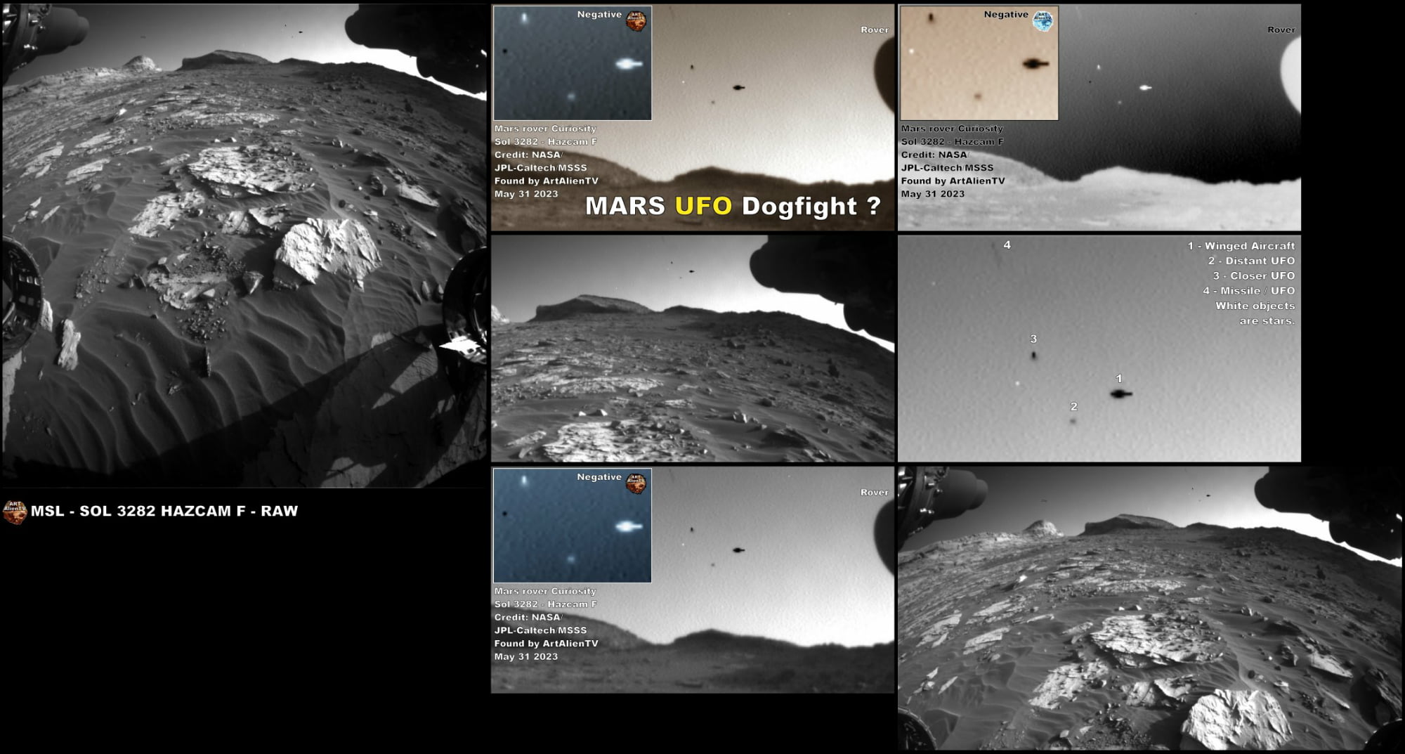 MSL SOL 3282 HAZCAM F (RAW) MARS UFO Dogfight - Drone War ? ArtAlienTV ...