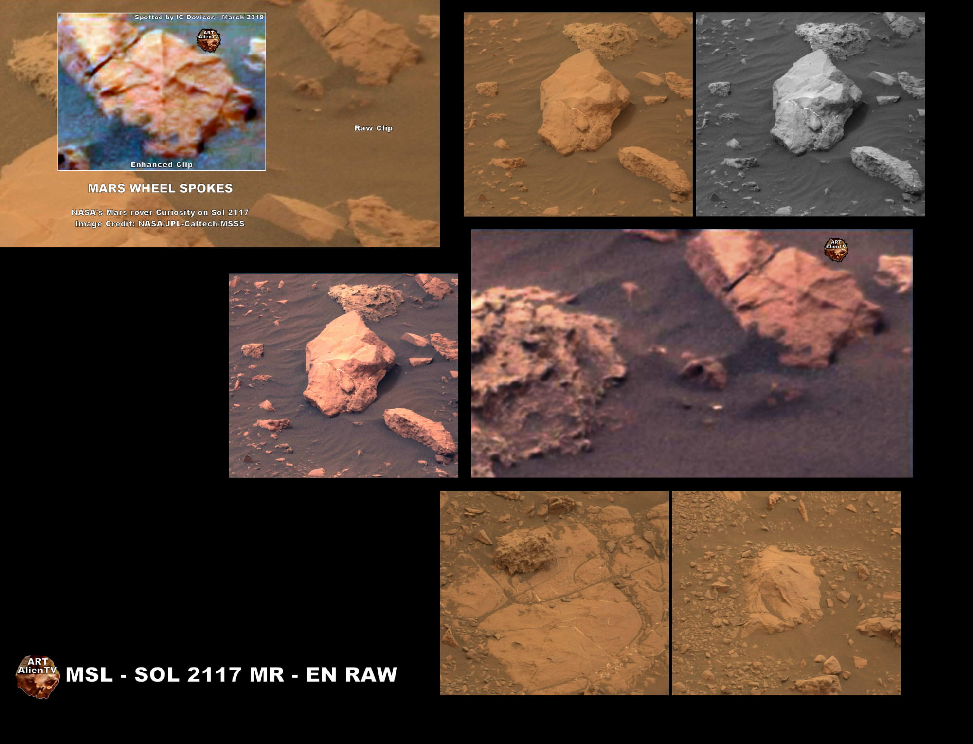 MSL SOL 2117 MR (EN RAW) Spoked Mechanism found on MARS - ArtAlienTV-Gigapans