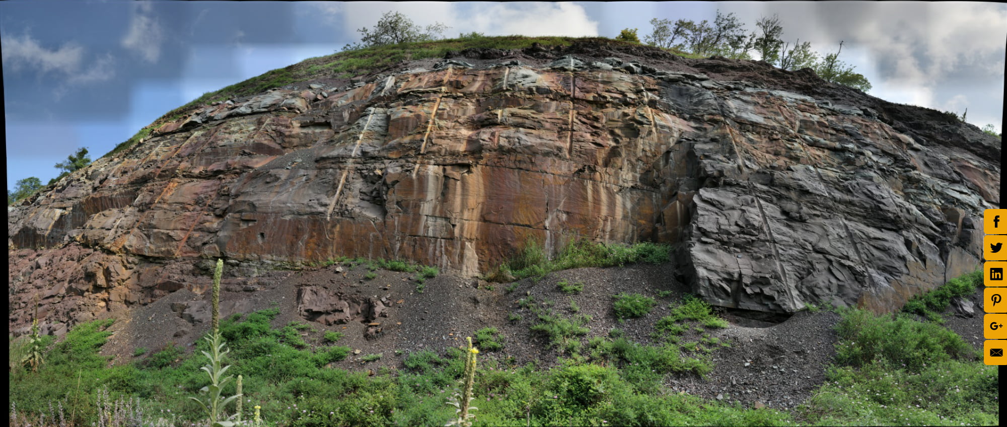 Plumose structure, route 55, West Virginia