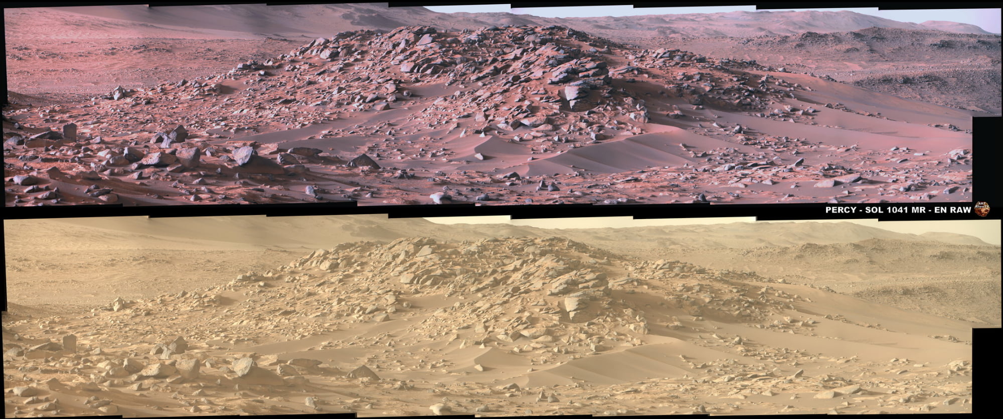 Perseverance SOL 1041 MR (EN RAW) Tombstone - ArtAlienTV-Gigapans