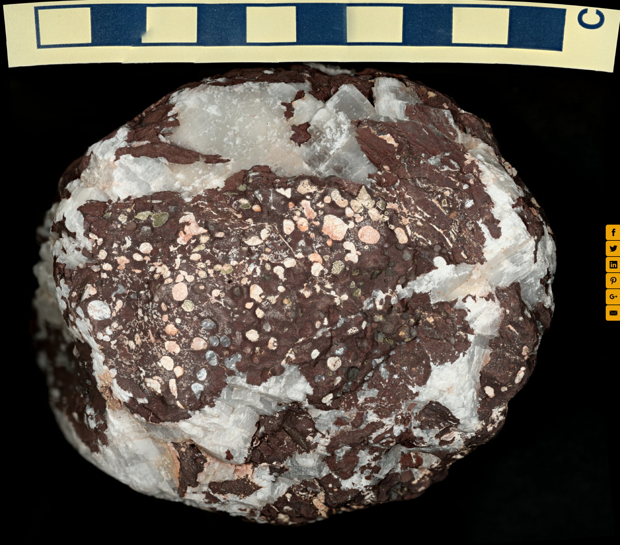 Cobble of amygdaloidal basalt from Precambrian-aged Castle Danger Formation