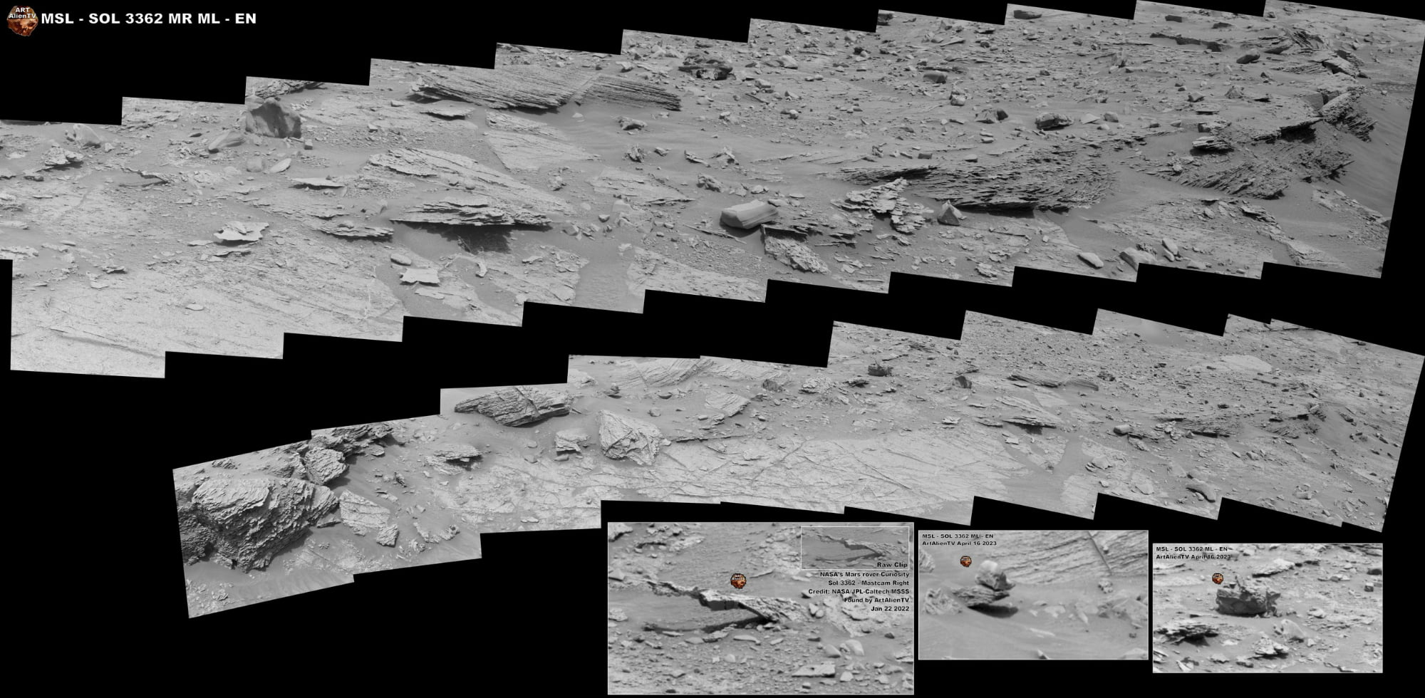 MSL SOL 3362 MR ML (EN) Spike Object - ArtAlienTV-Gigapans