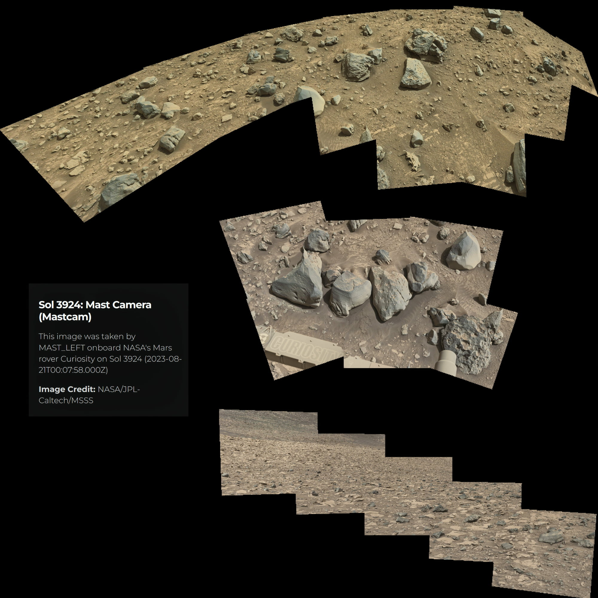 Mars Curiosity rover sol 3924ML mast left