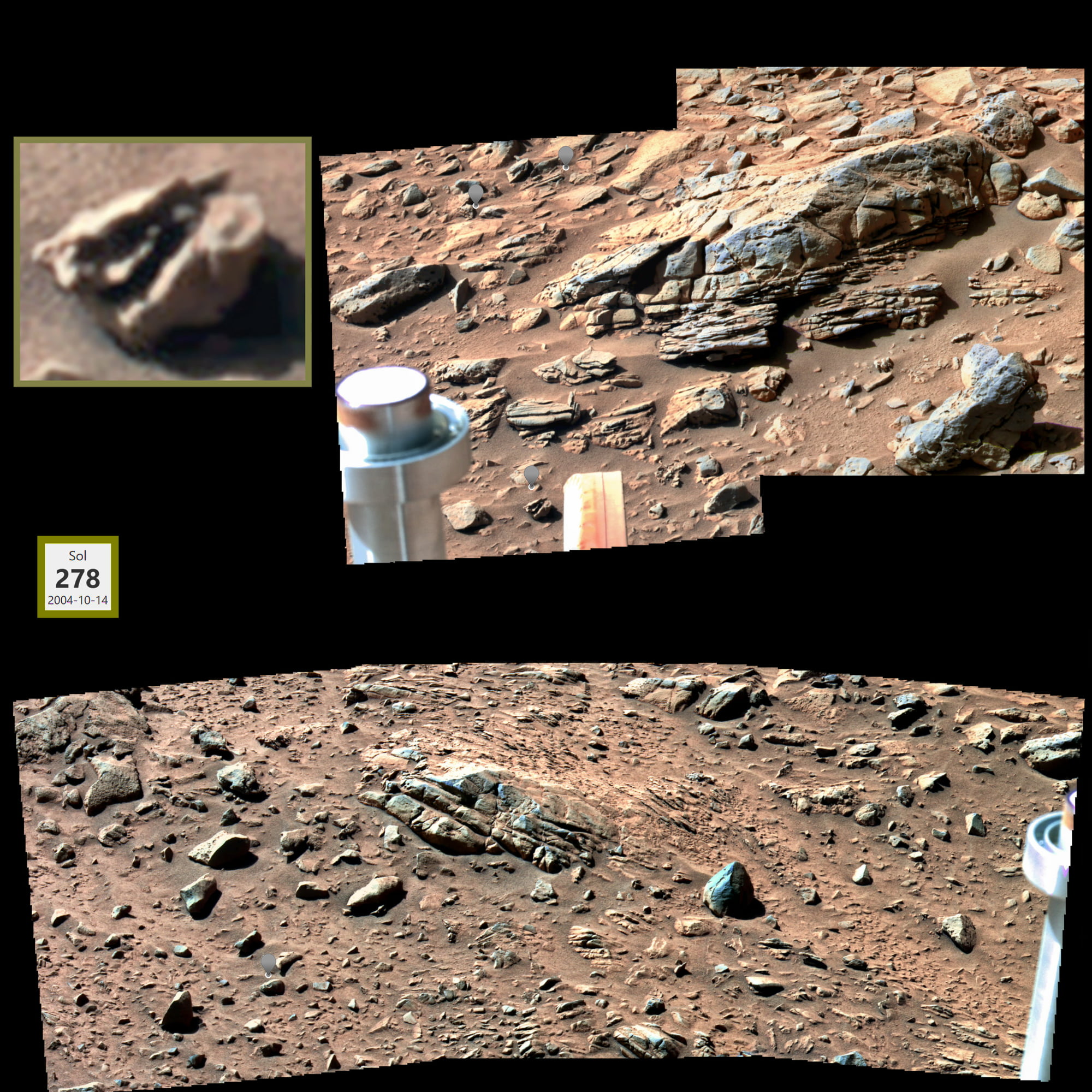 Spirit rover sol 278~15 images