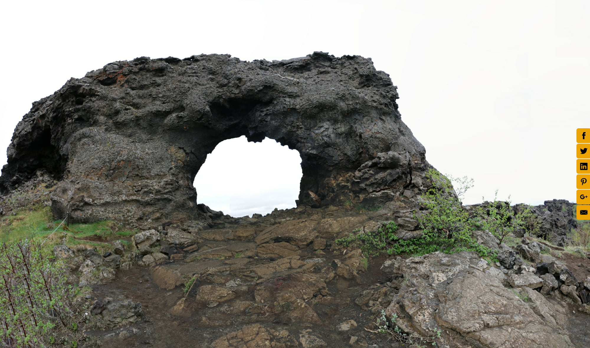 Volcanic arch at Dimmuborgir, near Lake Mývatn, Iceland
