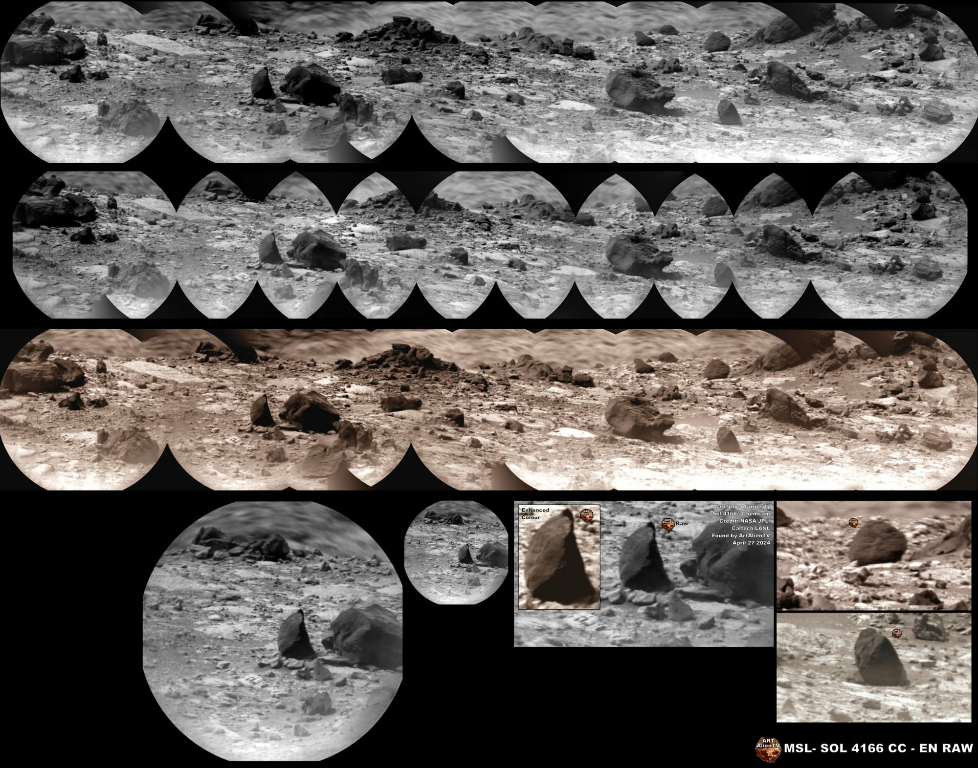 MSL SOL 4166 CC (RAW EN 50) MARS LORD DRAC - ArtAlienTV-Gigapans