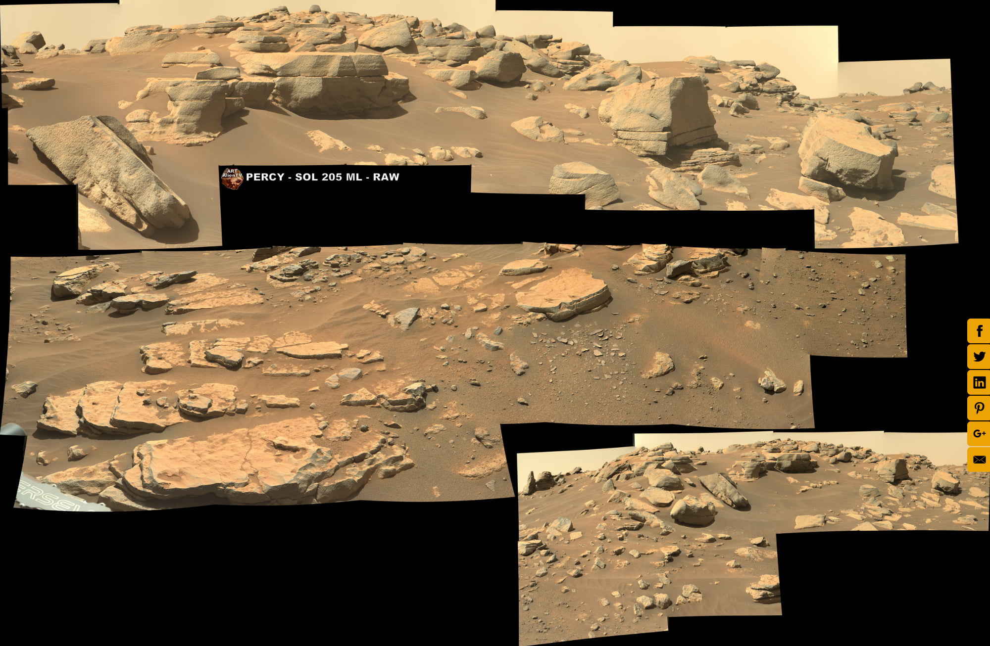 Perseverance SOL 205 ML (RAW) Mars Citadel Structure - ArtAlienTV-Gigapans