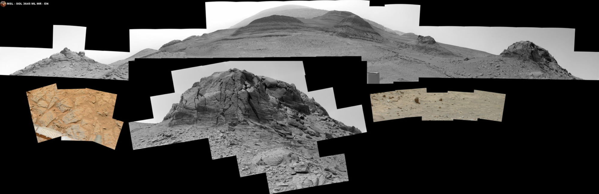 MSL SOL 3645 ML MR (EN) Stunning Panorama of Mt Sharp - ArtAlienTV-Gigapans