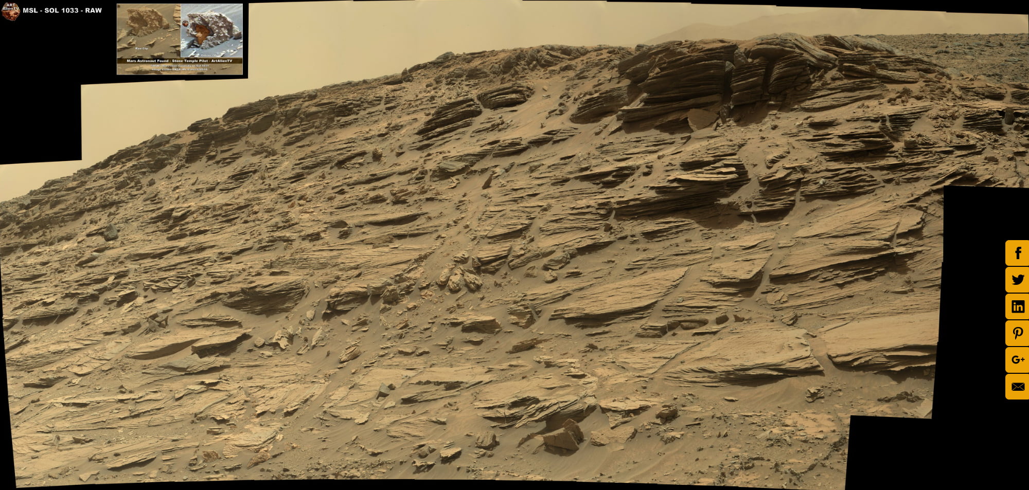 MSL SOL 1033 (RAW) MARS Astronaut - ArtAlienTV-Gigapans