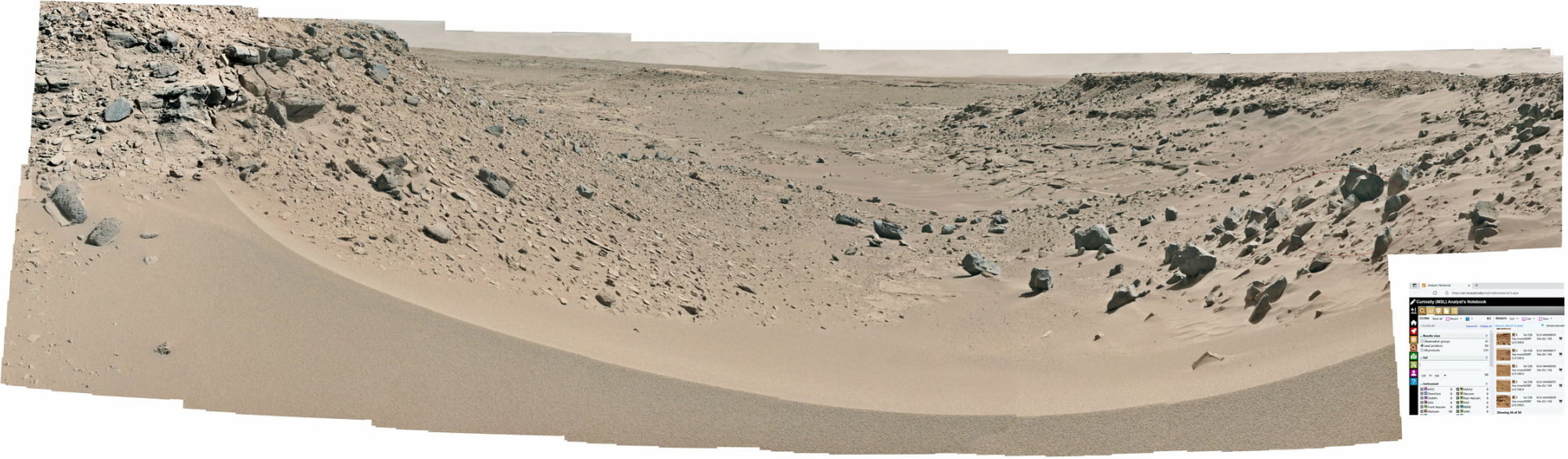 Curiosity sol 528 Dingo Gap Gigapan