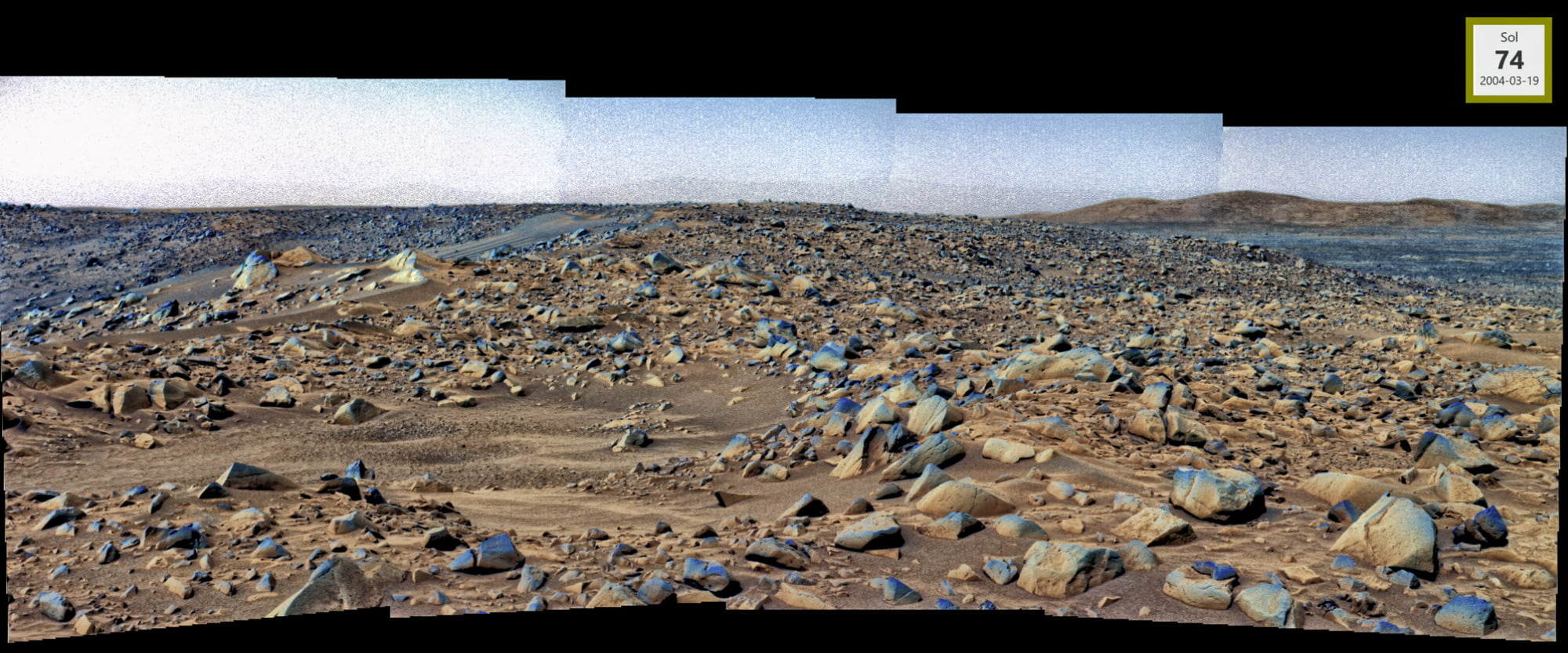 Mars Spirit rover sol 75- ~ 12 images