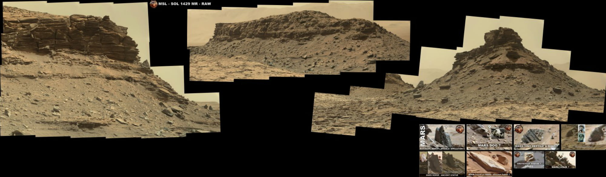 MSL SOL 1429 MR (RAW 40) Anomaly Hotspot. Horse Statue. Murray Buttes ...