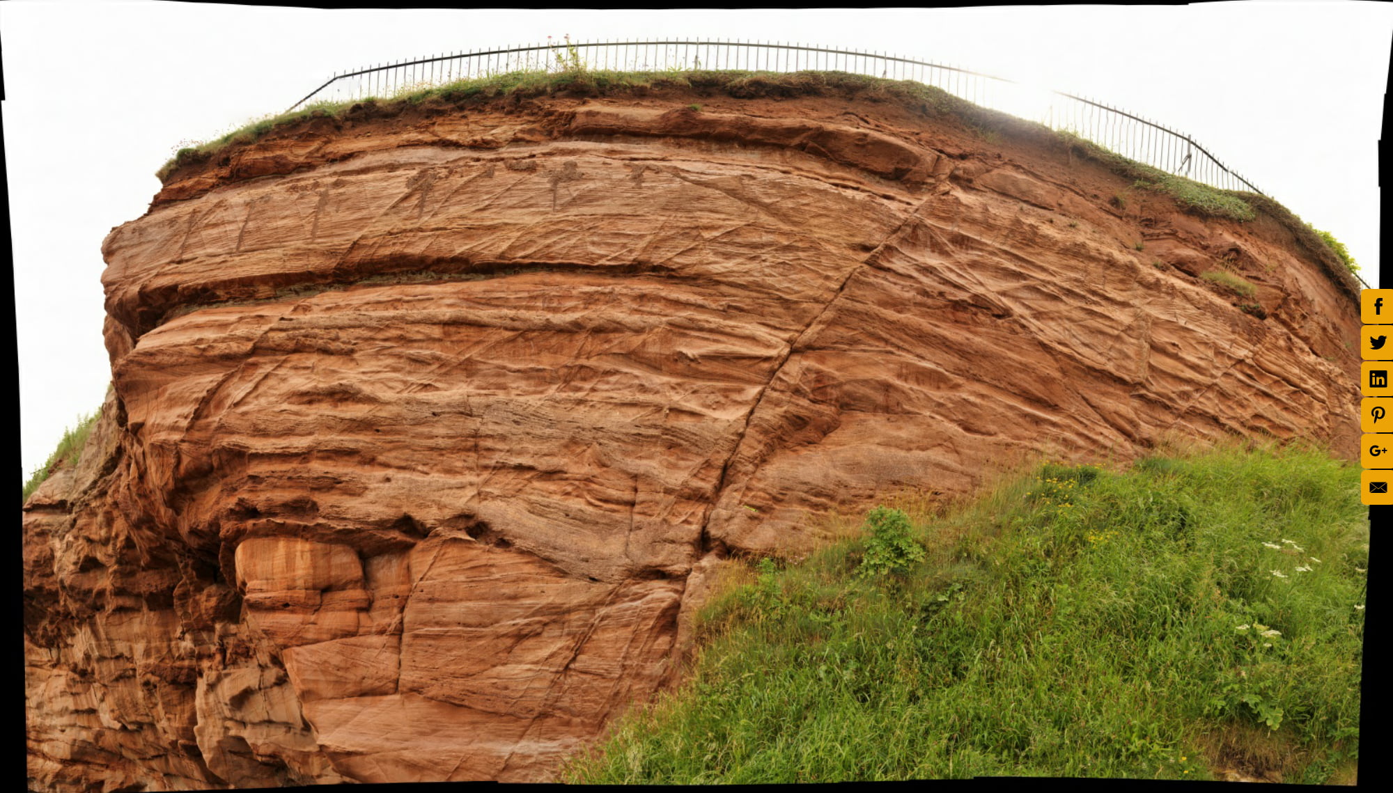 Old Red Sandstone, cliff at Dunbar, Scotland