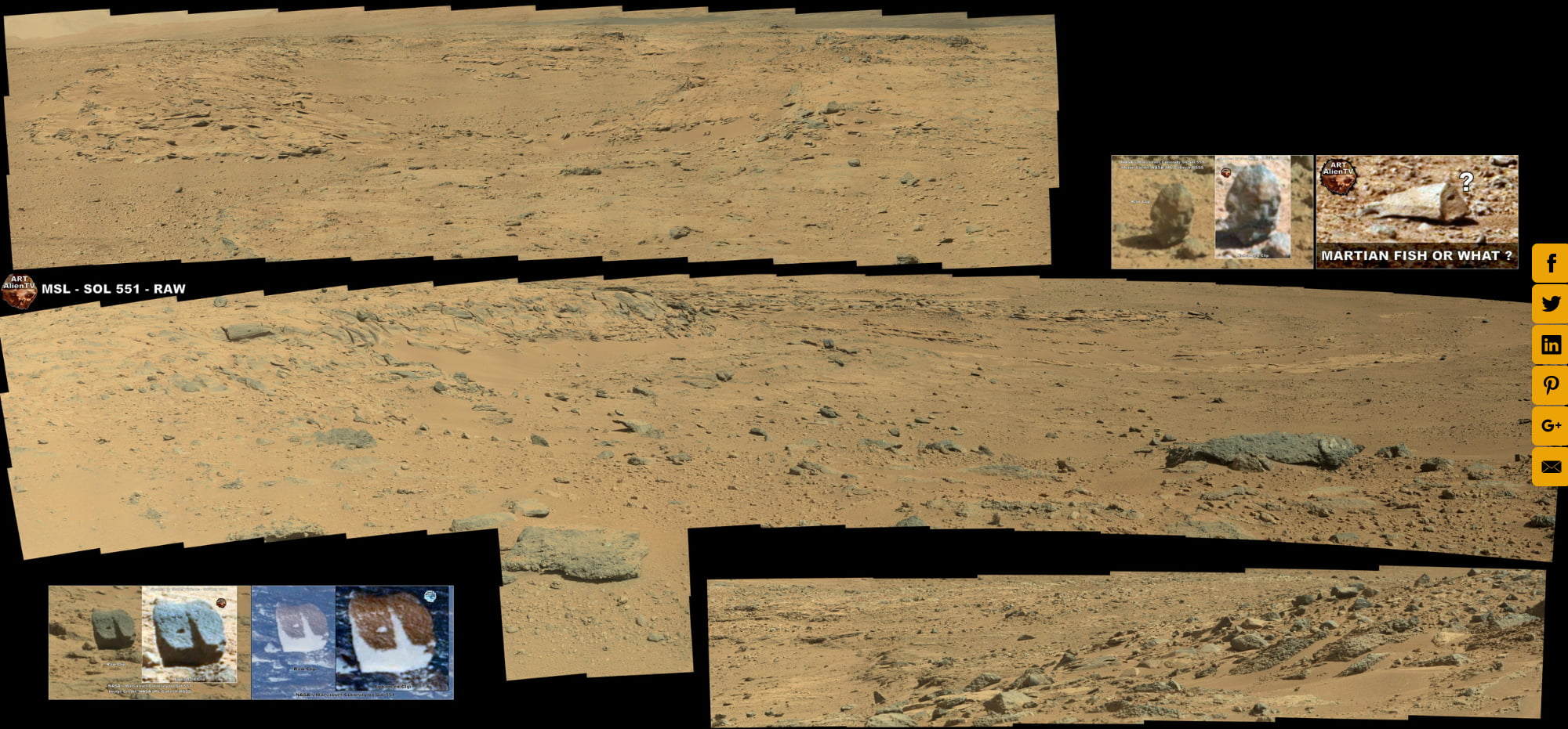 MSL SOL 551 (RAW) Mars Writing - ArtAlienTV-Gigapans