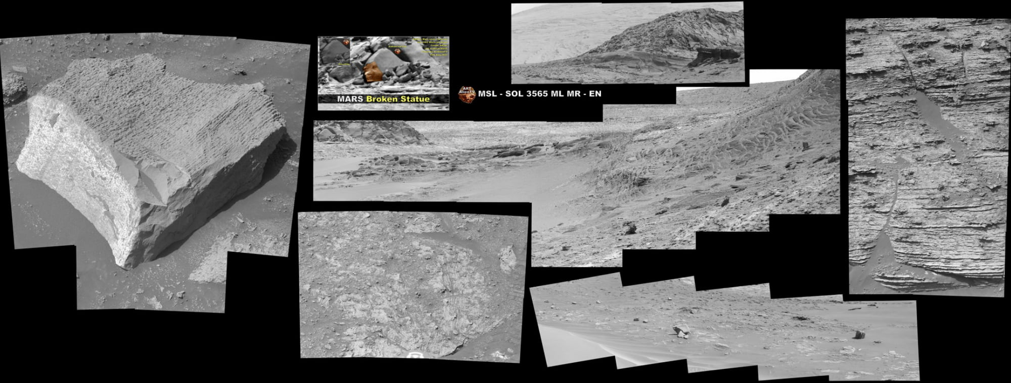 MSL SOL 3565 ML MR (EN) Broken Statue on MARS 2 - ArtAlienTV-Gigapans