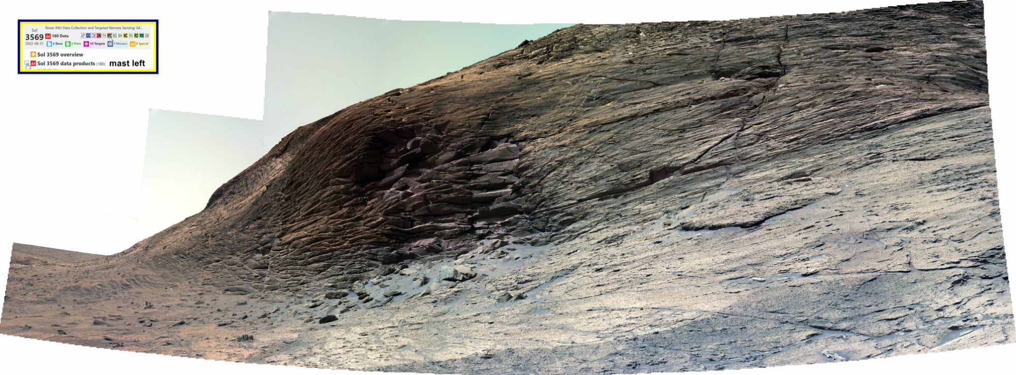 Mars Curiosity rover sol 3569ML Mast left