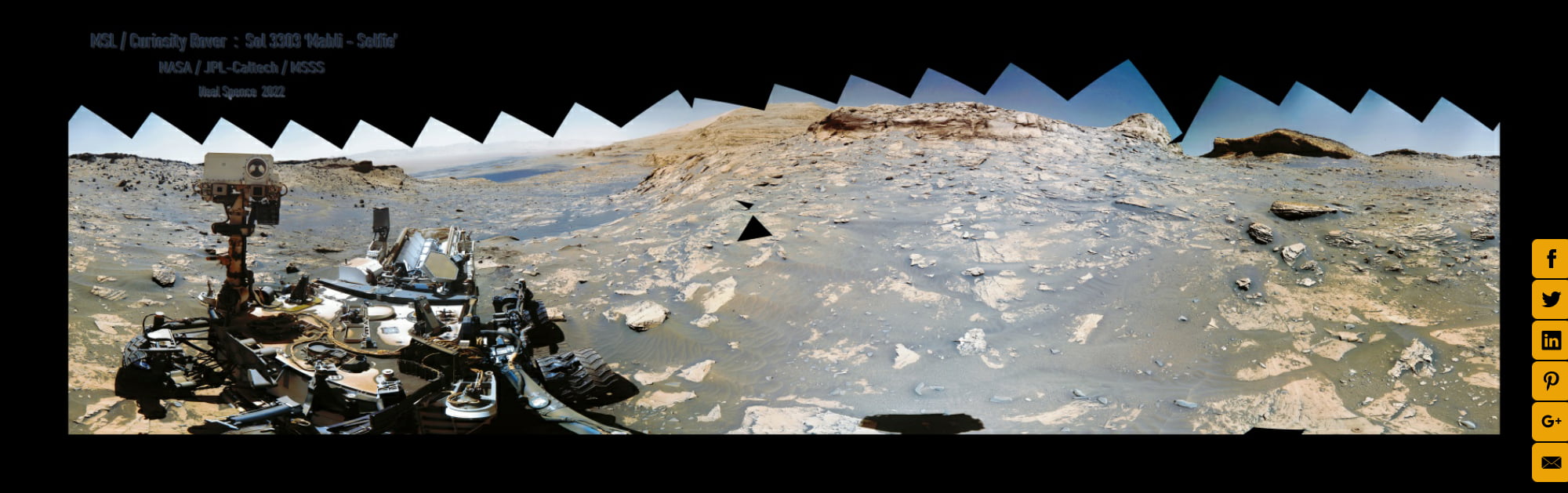 Curiosity Rover - Sol 3303 MAHLI Selfie - Adjusted