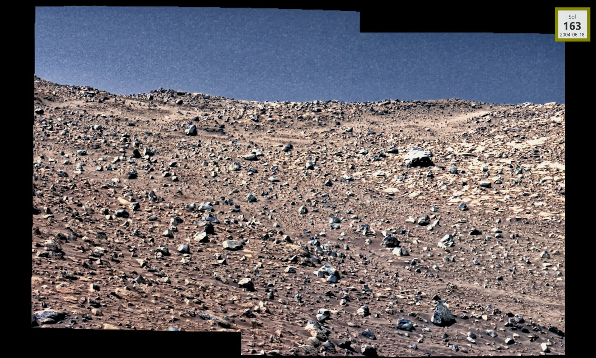 Mars Spirit rover sol 163~ 6 images