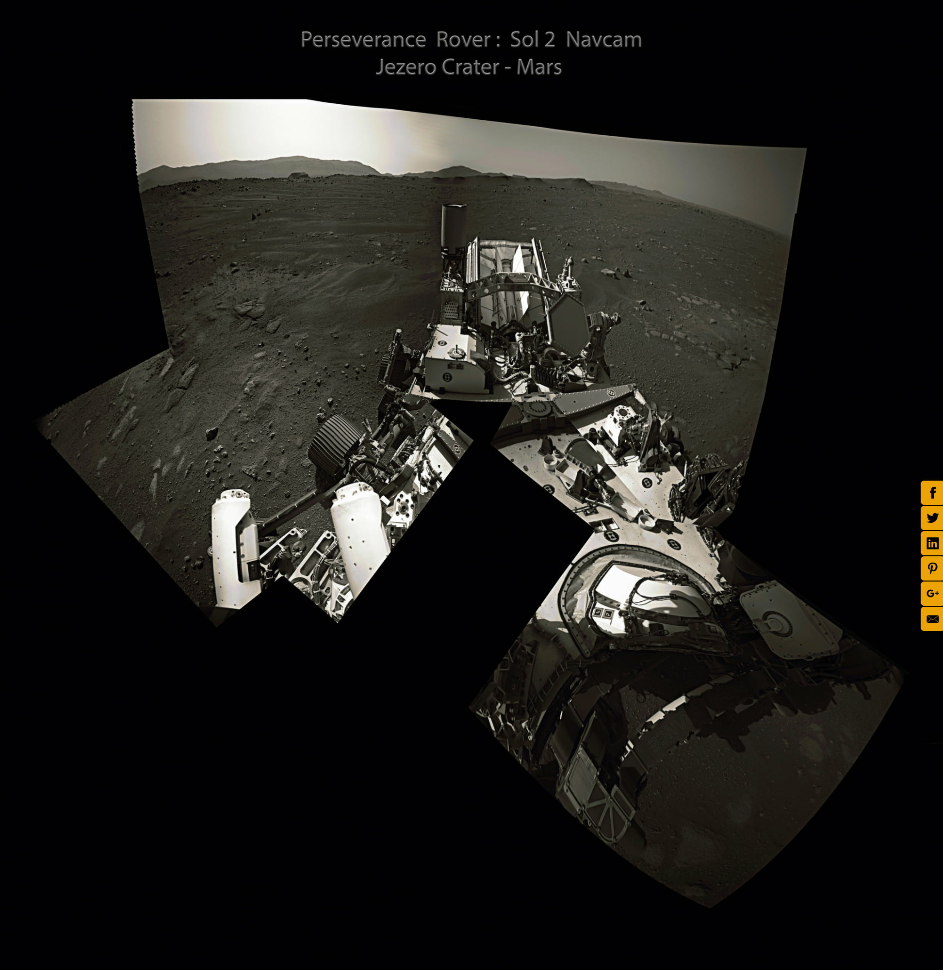 Perseverance Rover : Sol 2 Navacam