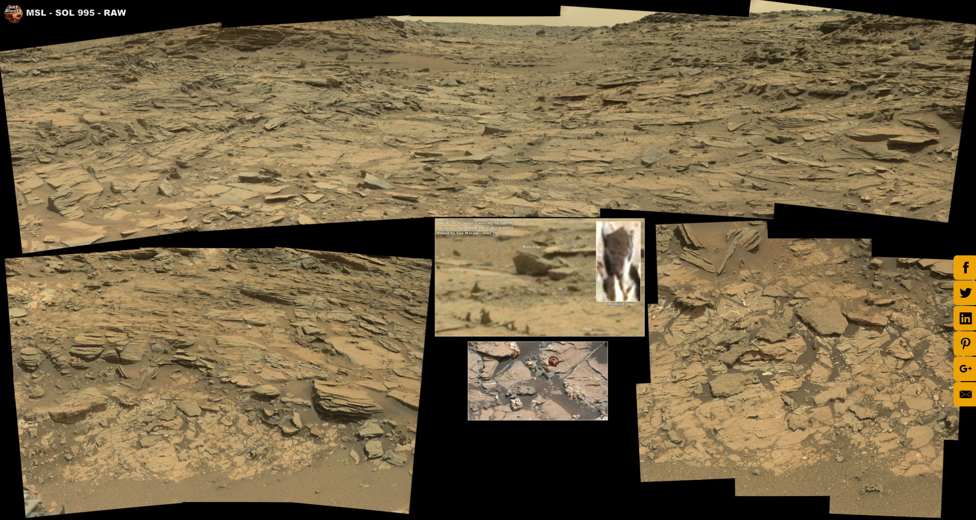 MSL SOL 995 (RAW) The MARS Priest - ArtAlienTV-Gigapans