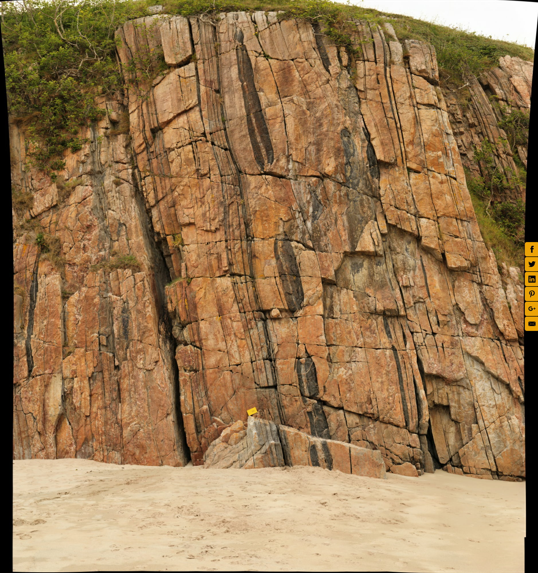 Boudinage in Lewisian gneiss exposed near Durness