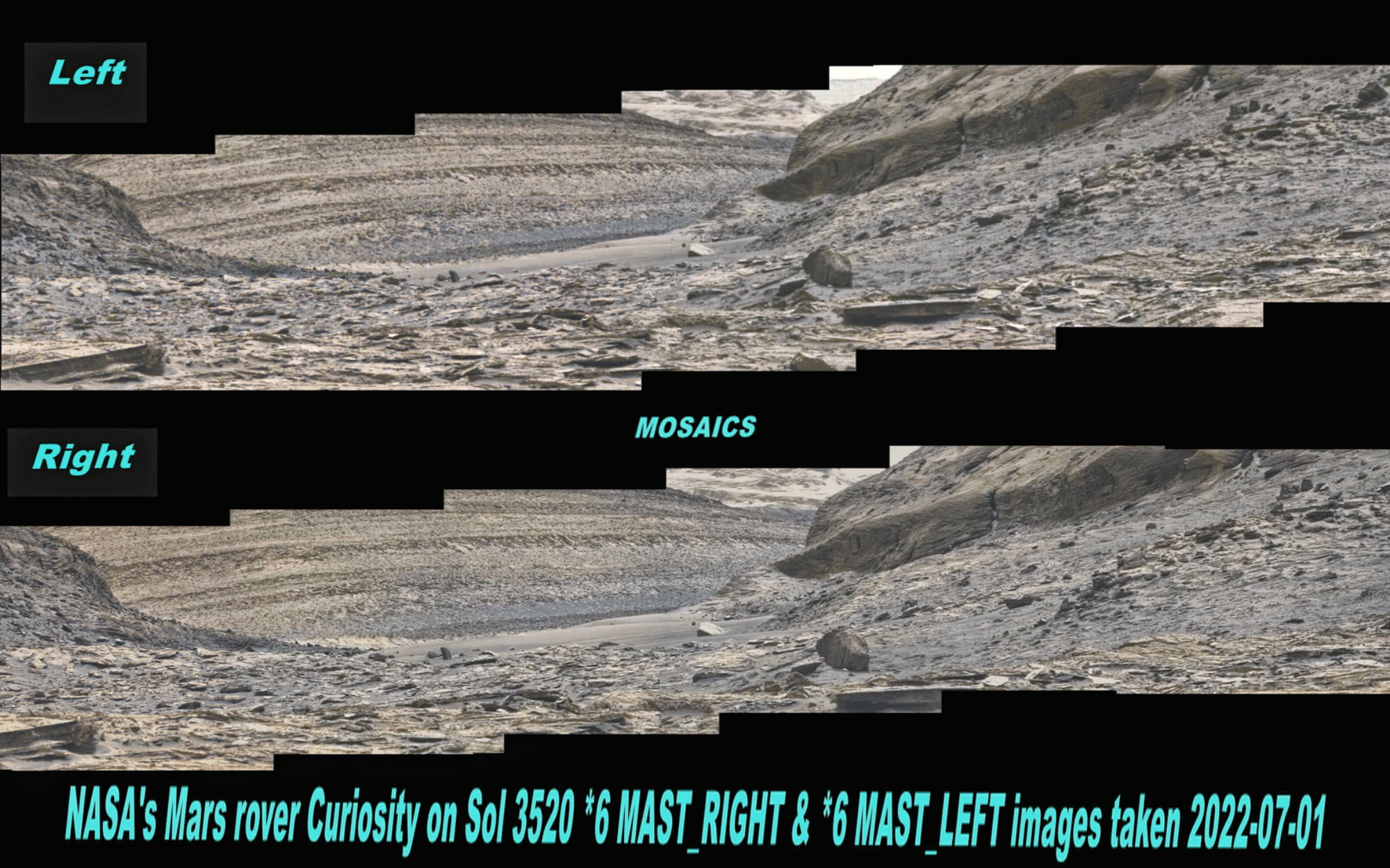 Mars rover Curiosity on Sol 3520