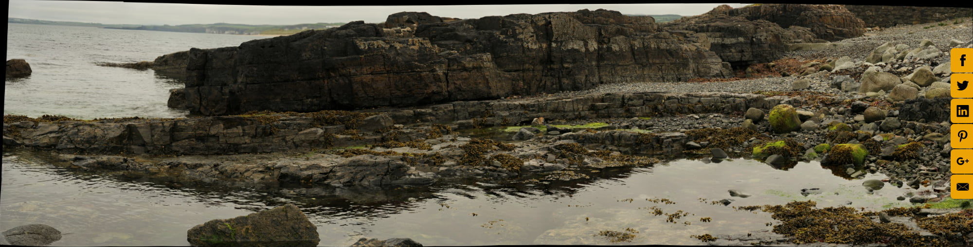 Portrush: hornfels (contact metamorphosed Lias shale) above Portrush ...