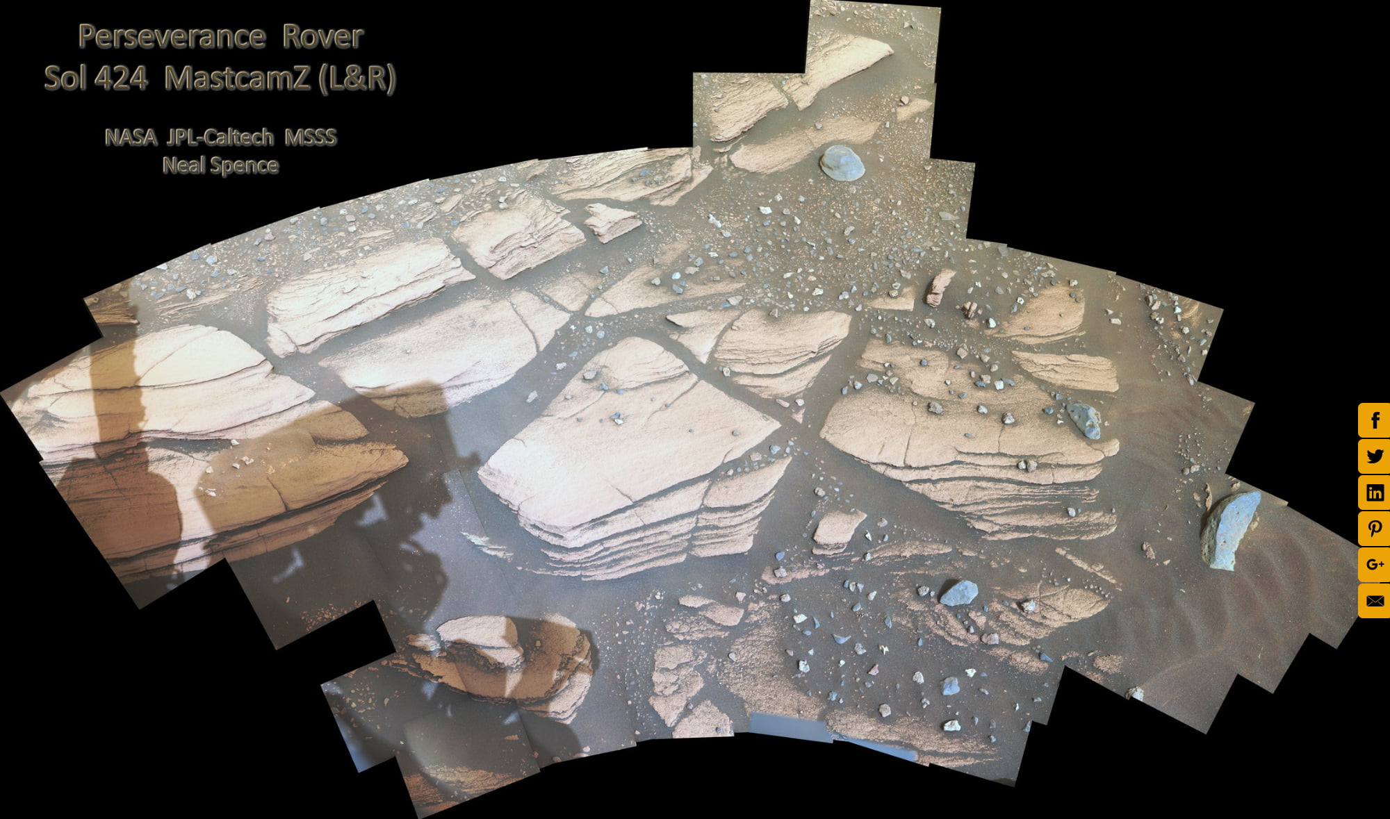 Perseverance Rover - Sol 424 MastcamZ (L+R)