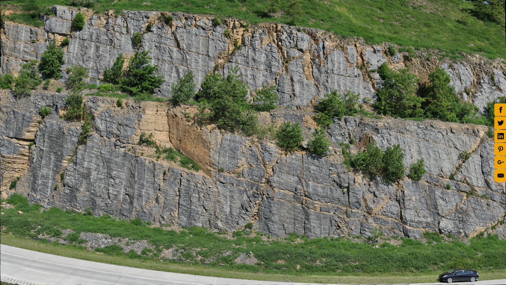 Helderberg Limestone, Corridor H, West Virginia