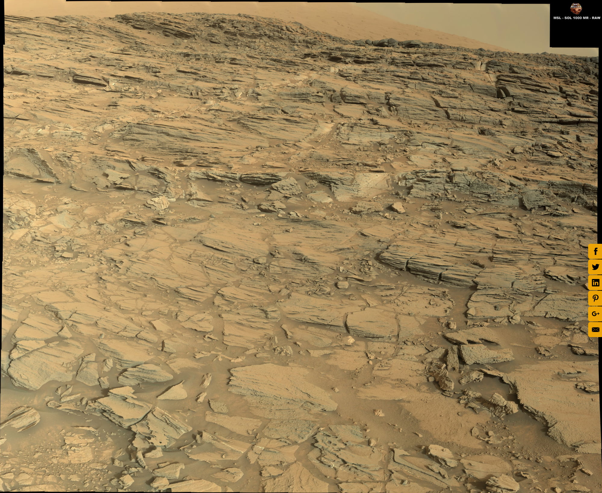 MSL SOL 1000 MR (RAW) DWARF PYRAMID on MARS ? ArtAlienTV-Gigapans
