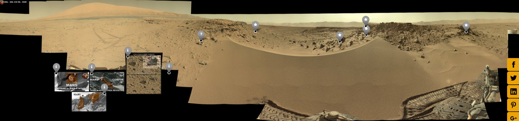 MSL SOL 530 ML (RAW) Mars Dingo Gap - The Big Picture - ArtAlienTV-Gigapans